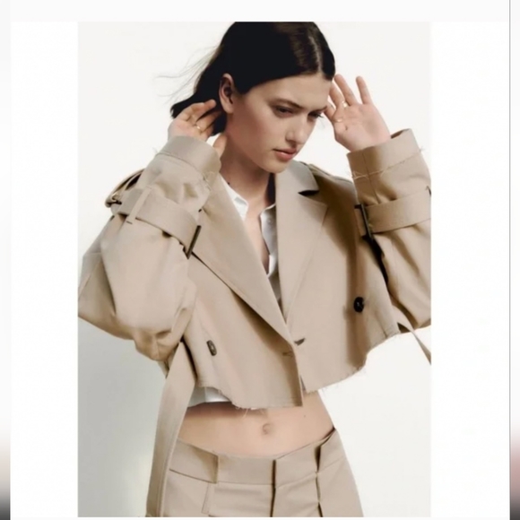 Zara | Jackets & Coats | Zara It Girl Cropped Trench Coat | Poshmark